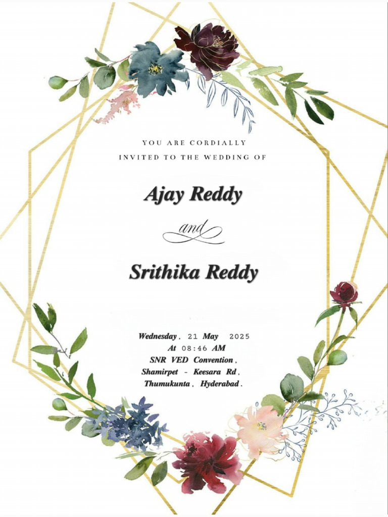 Srijay's Pelli Invitation | PDF