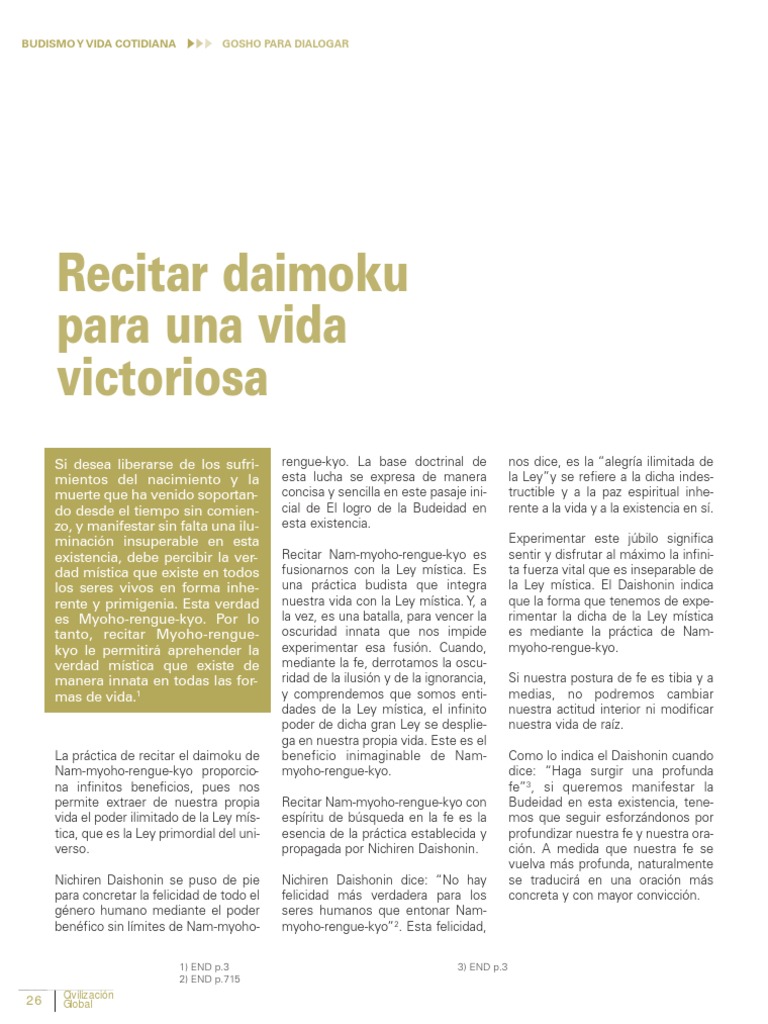 Daimoku | PDF | Misticismo | Budeidad