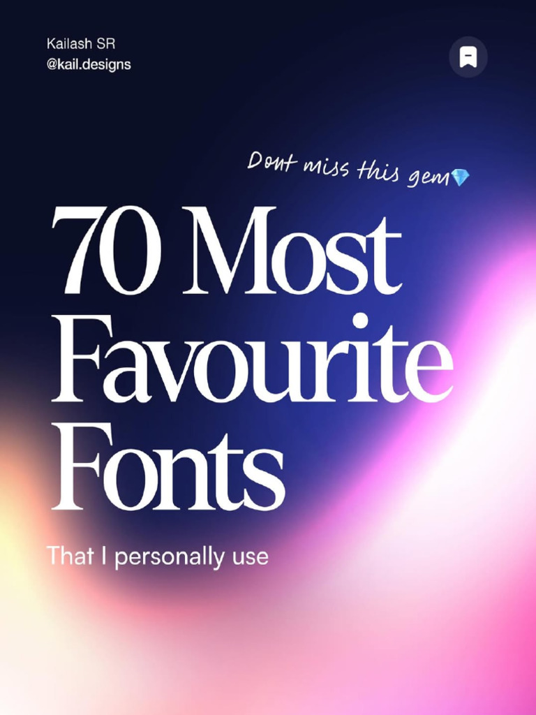 70 Fonts Every Designer Should Have in Their Toolkit | PDF