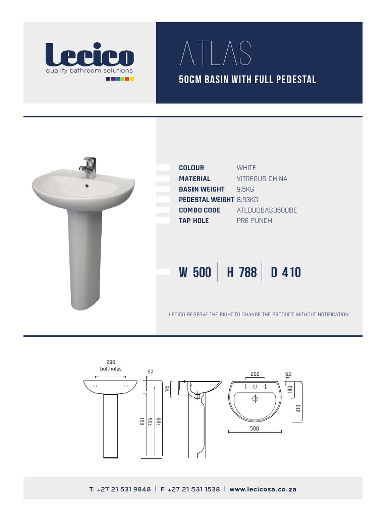 Quality 50Cm Bathroom Basin Solutions | PDF