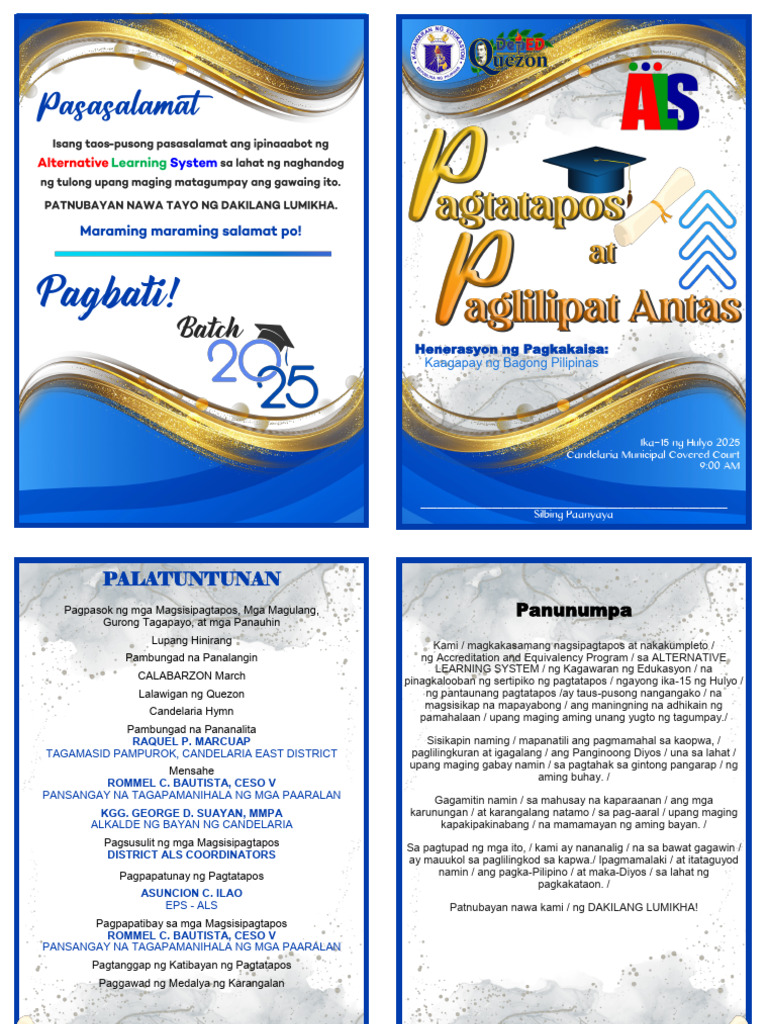 ALS Cluster 4 Invitation Program | PDF | Learning