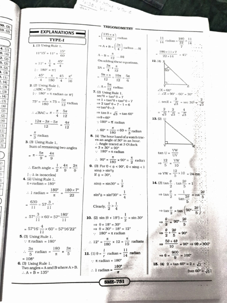 Trigonometry Answer | PDF