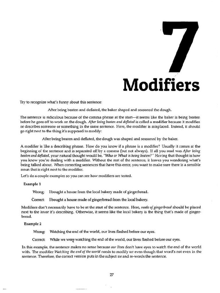 Modifiers | PDF