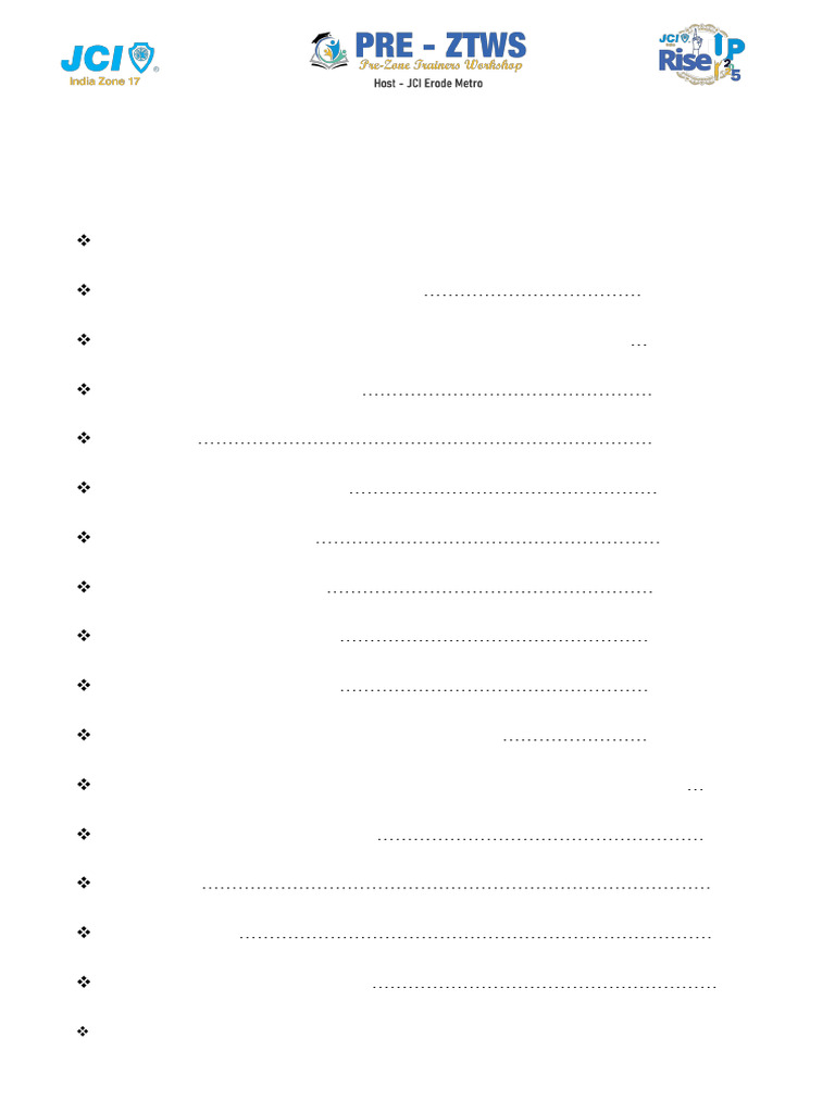 Pre ZTWS AGENDA - Inaugural Ceremony | PDF