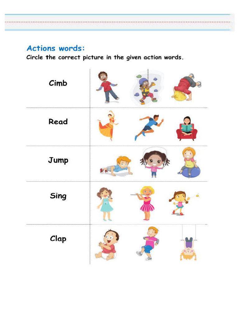 ACTION Words Act. | PDF