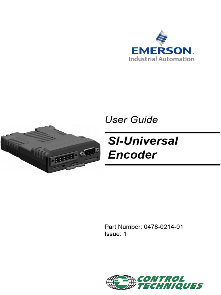 MANUAL - Control Techniques Unidrive M SI Universal Encoder Iss1 | PDF | Recycling | Amplitude