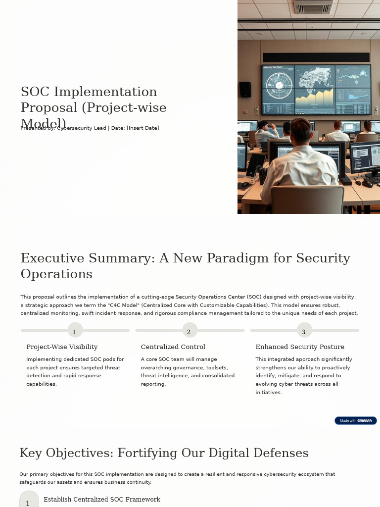 SOC Implementation Proposal Overview | PDF | Computer Security | Security