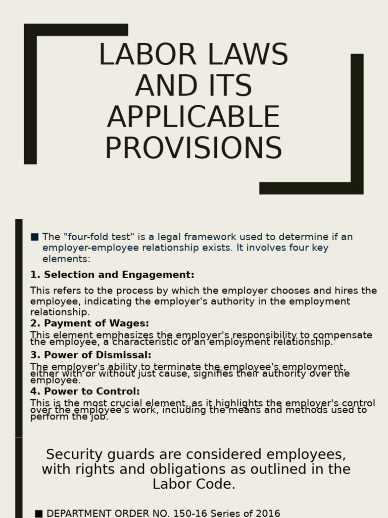 Understanding Labor Laws for Security Guards | PDF | Employment ...