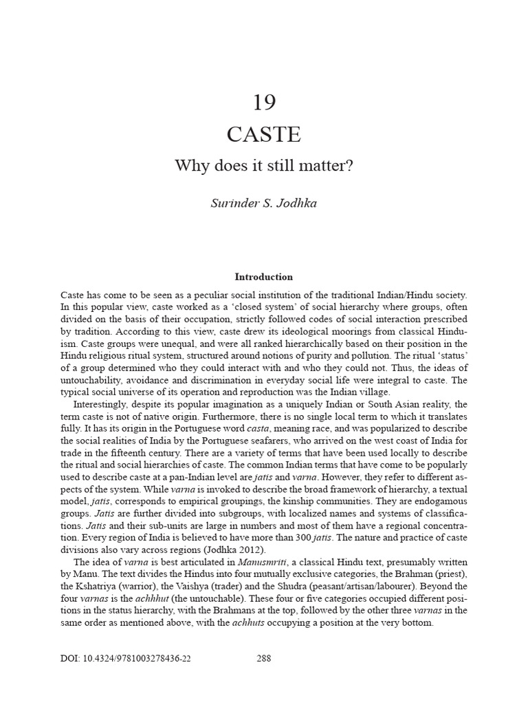 Caste Why Does It Still Matter | PDF | Caste