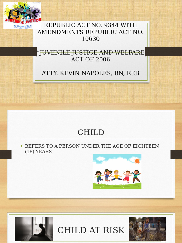 Juvenile-Justice - Lecture - RA9344 As Amended by RA 10630 | PDF | Juvenile Court | Bail