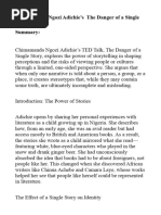 Understanding Adichie's Single Story | PDF | Narrative | Storytelling