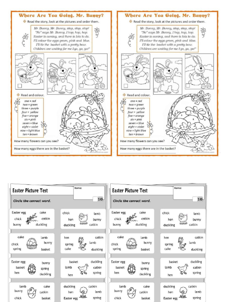 Easter, Worksheets - 2nd Grade | PDF