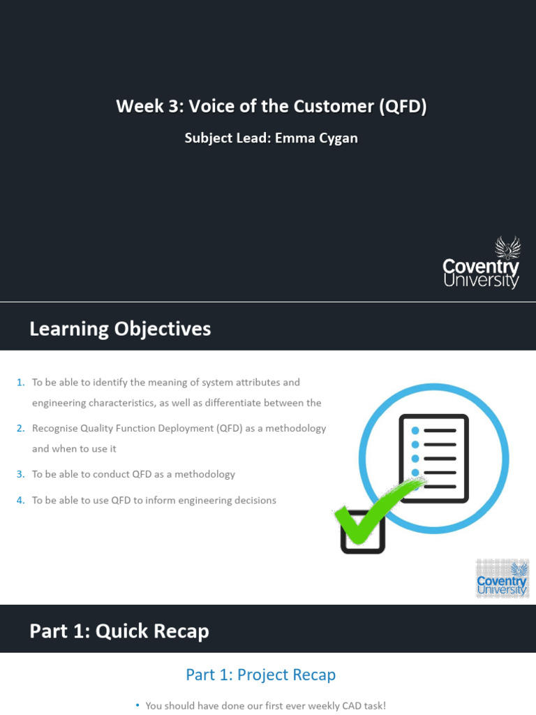 Lecture 3 QFD Approved | PDF