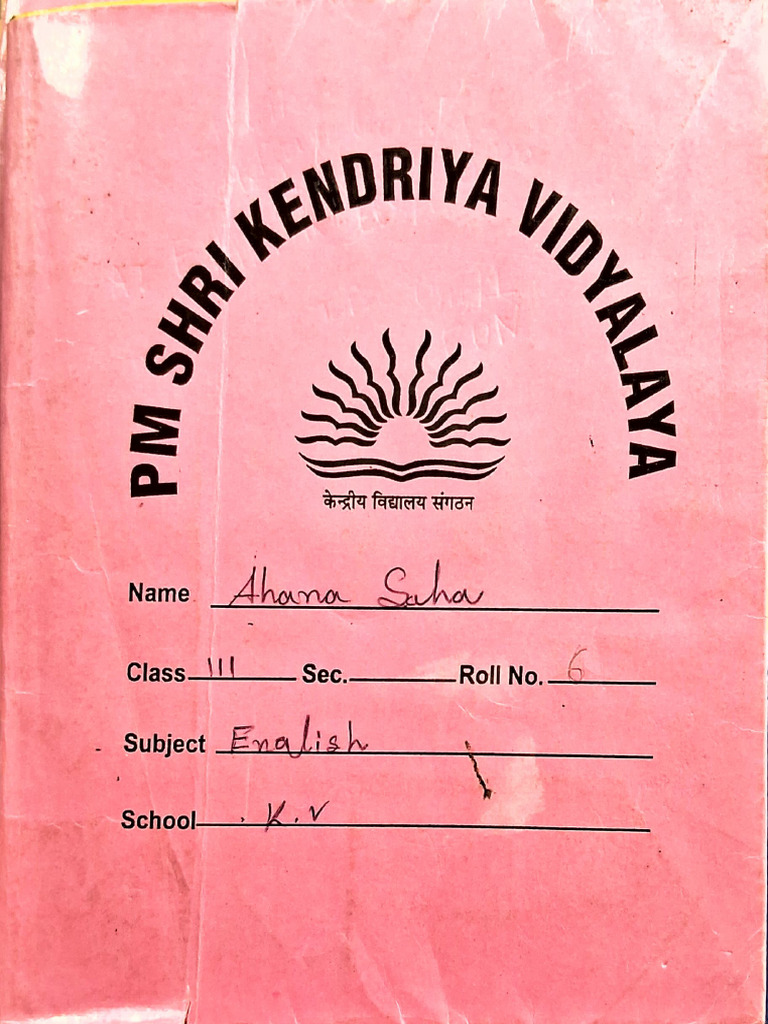English Notebook Class 3B | PDF