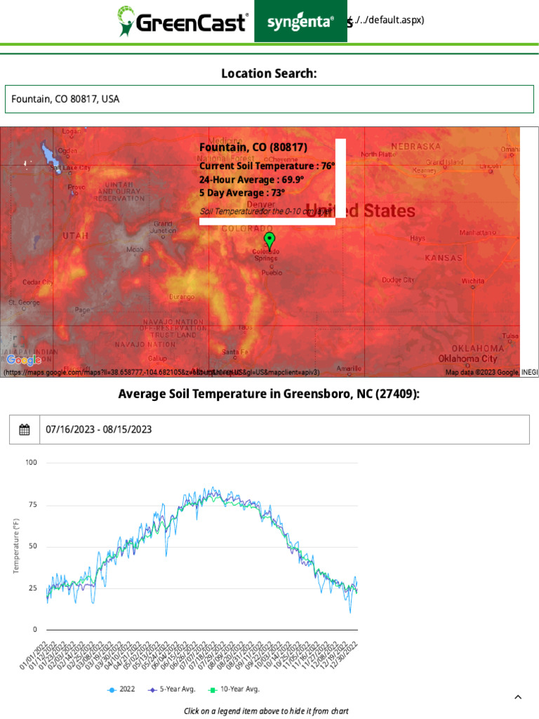 Soil Temparature Maps - GreenCast - Syngenta | PDF | Lawn