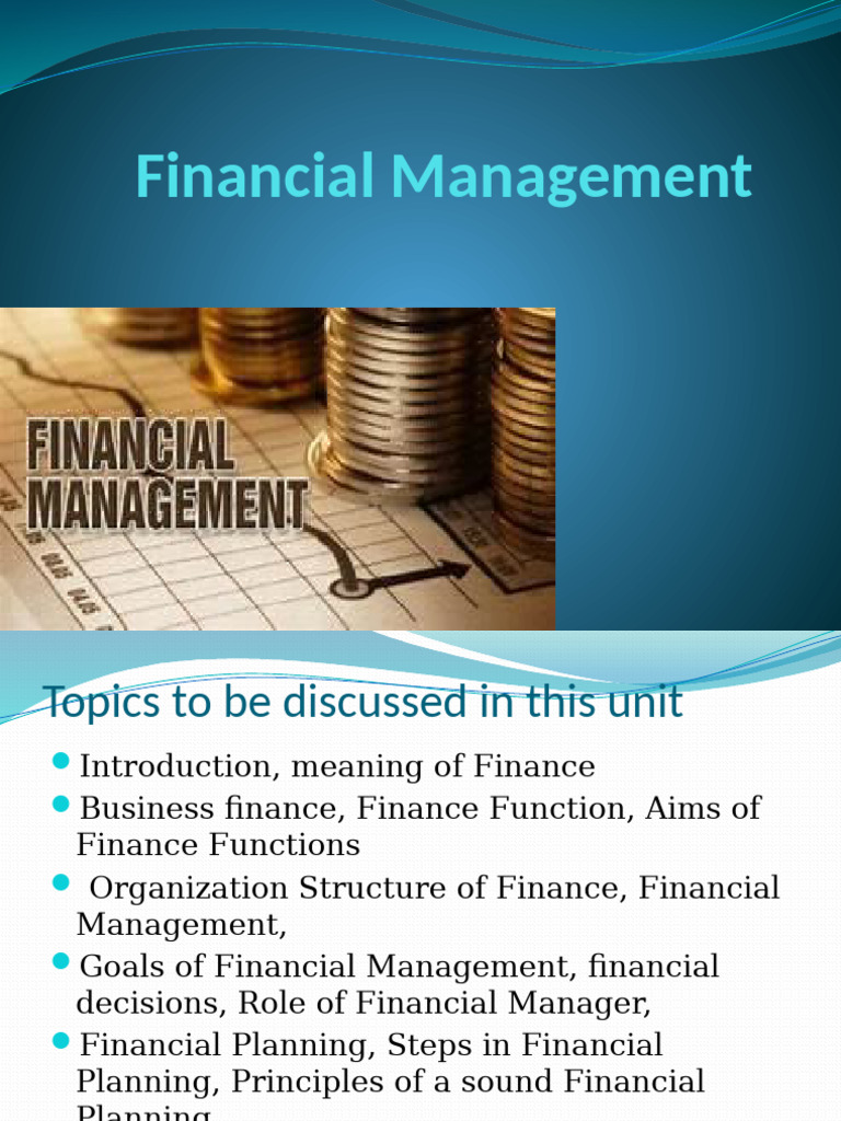 Overview of Financial Management | PDF | Profit (Economics) | Financial ...