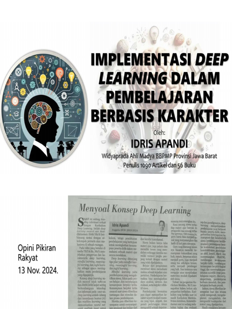 Deep Learning Dalam Pembelajaran | PDF