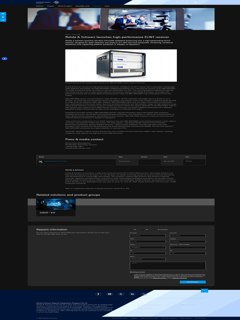 Rohde & Schwarz Launches High-Performance ELINT Receiver - Rohde ...