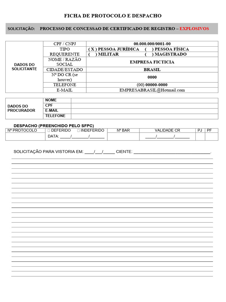 02 - Ficha de Protocolo e Despacho | PDF