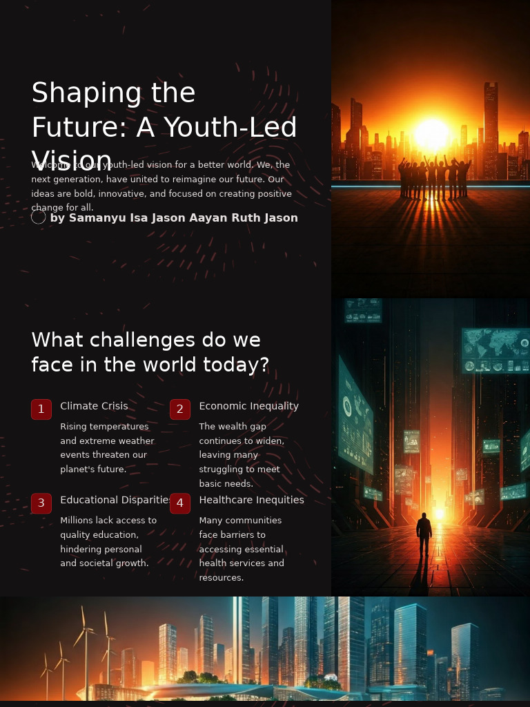 Shaping The Future A Youth Led Vision | PDF | Sustainability | Economic ...