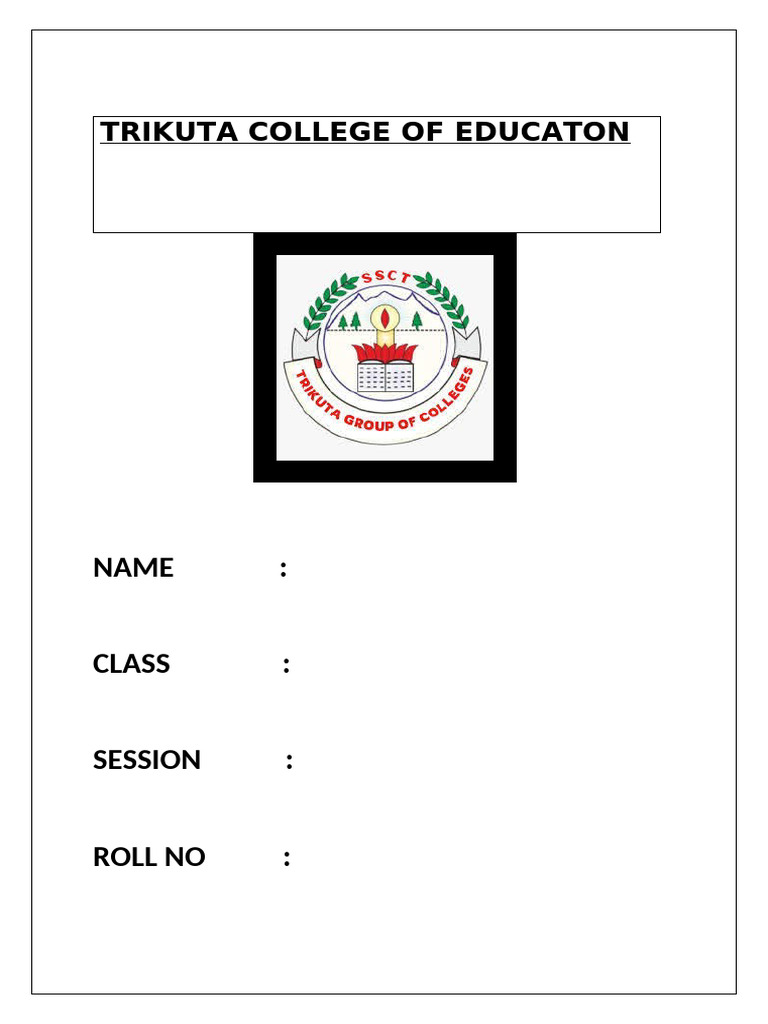 Trikuta College of Educaton | PDF