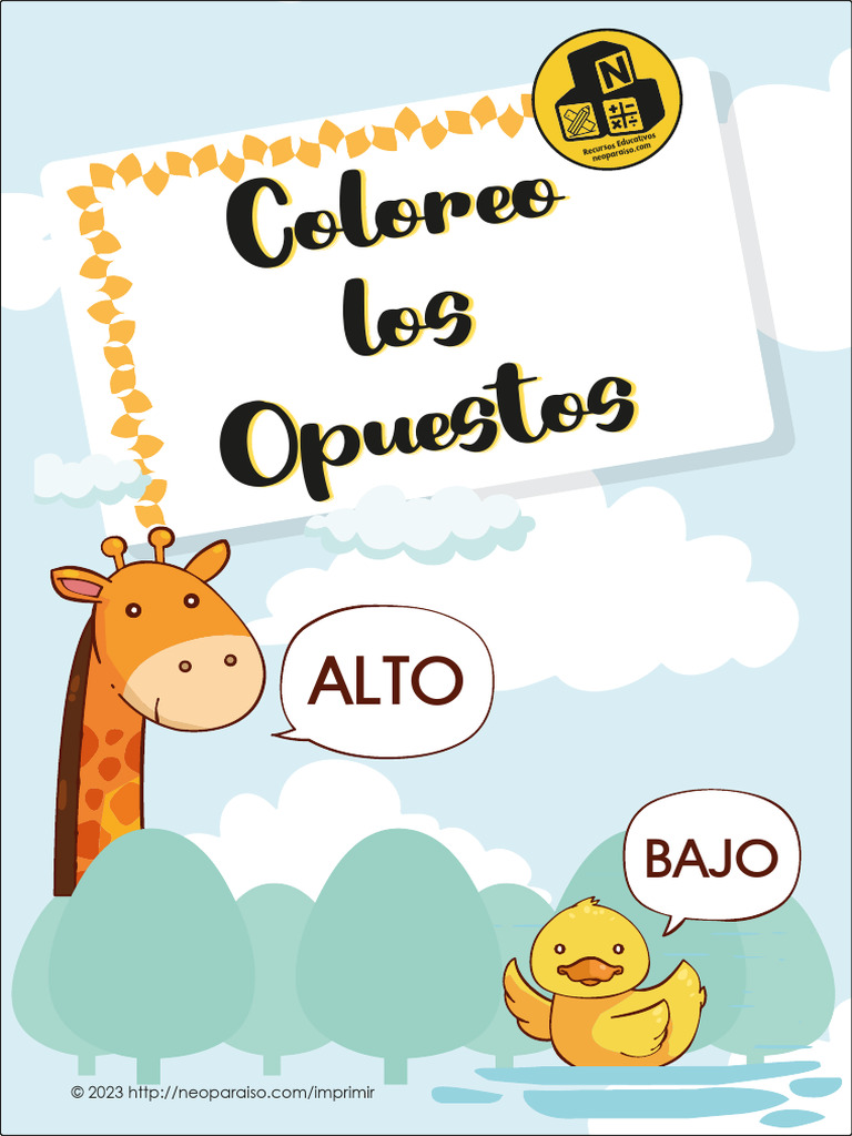 Coloreo Los Opuestos | PDF