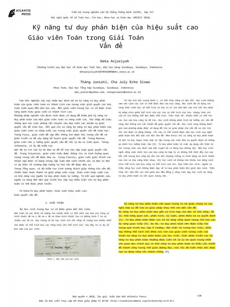 TV Critical Thinking Skill of High-Performance | PDF