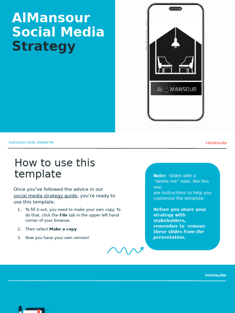 Social Media Strategy Template (To Use The Template, Click The - File ...