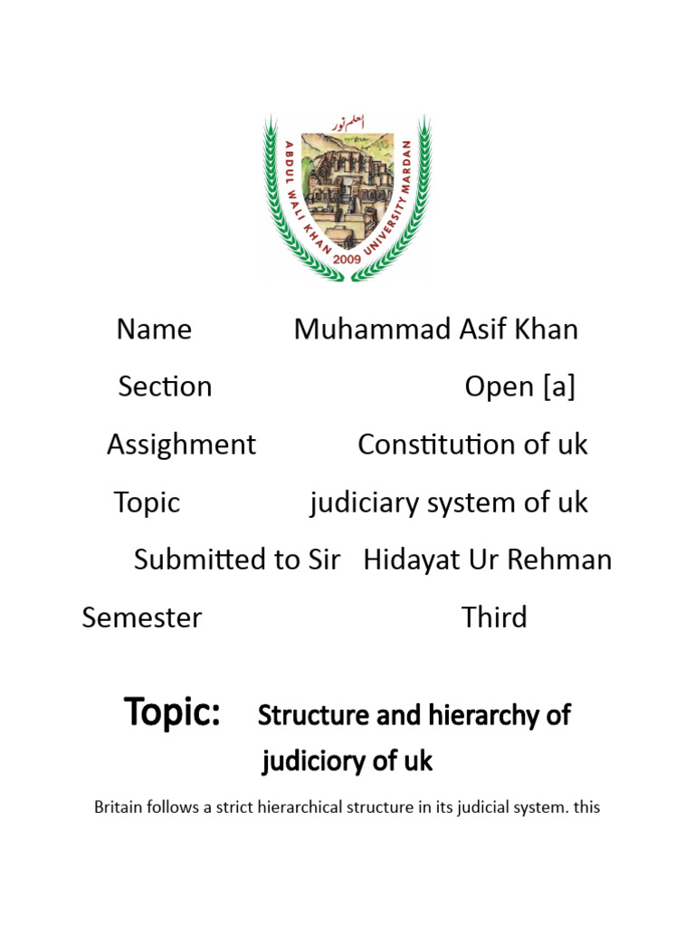 UK Judiciary System and Court Hierarchy | PDF | Supreme Courts ...
