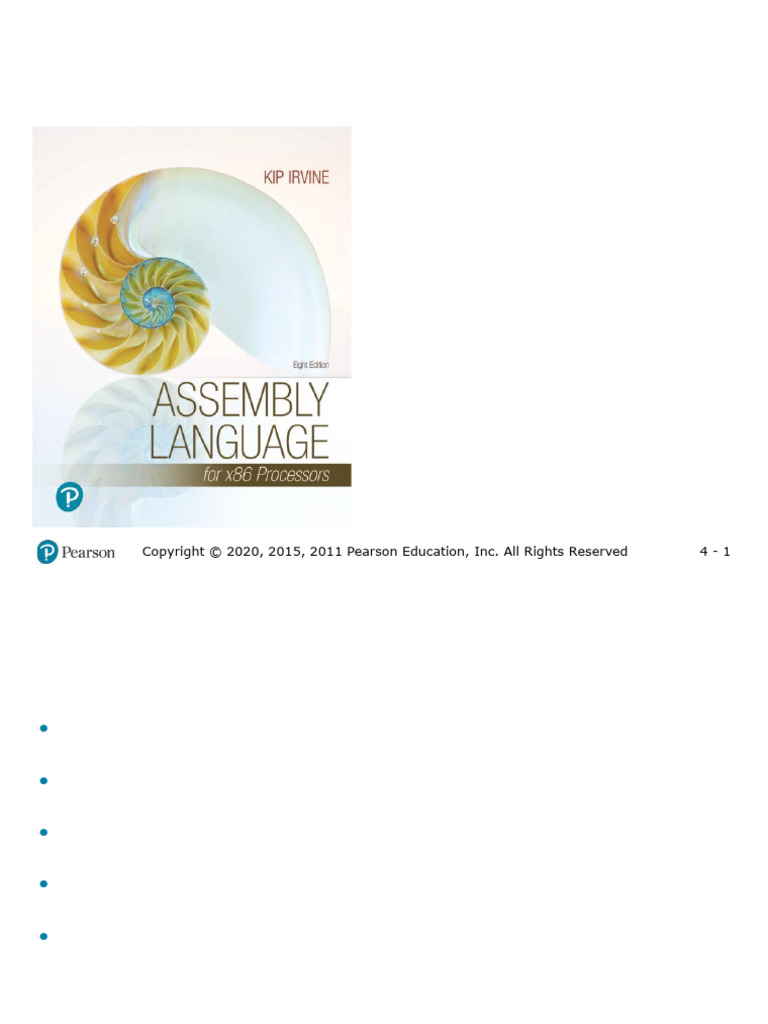 CH4-Data Transfers, Addressing, and Arithmetic | PDF | Pointer (Computer Programming) | Assembly ...