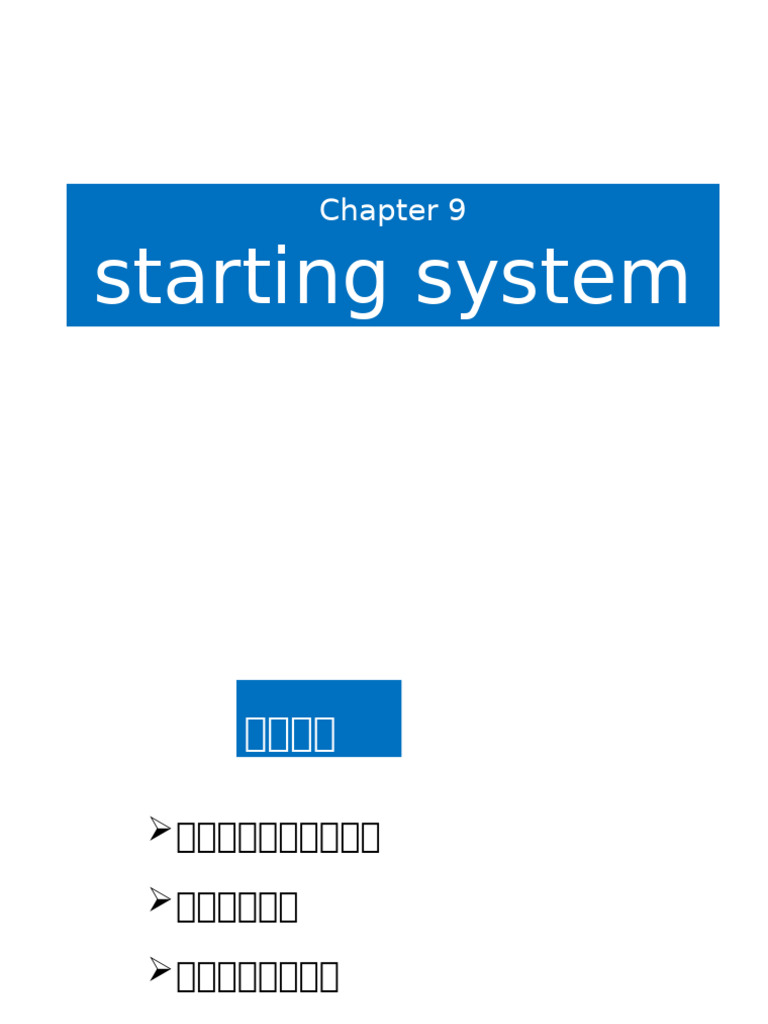 Chapter-9 Starting System | PDF | Ignition System | Valve