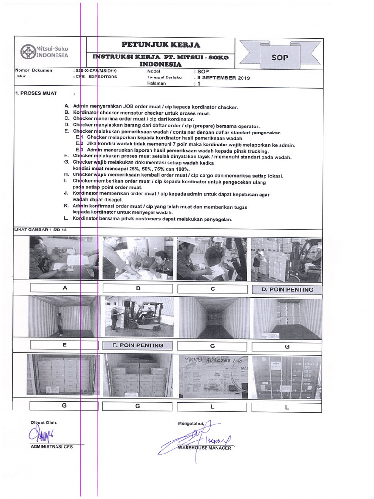 Sop Loading New Cfs Exp-19 | PDF