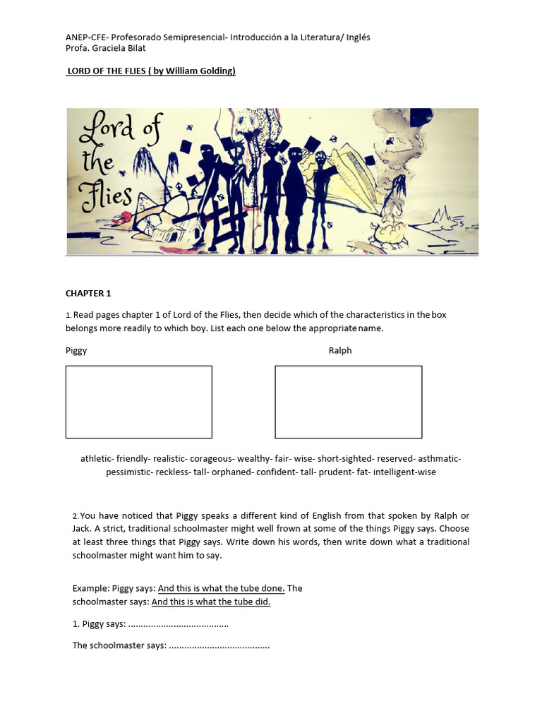 LORD - OF - THE - FLIES - WORKSHEET1 Exercises of | PDF