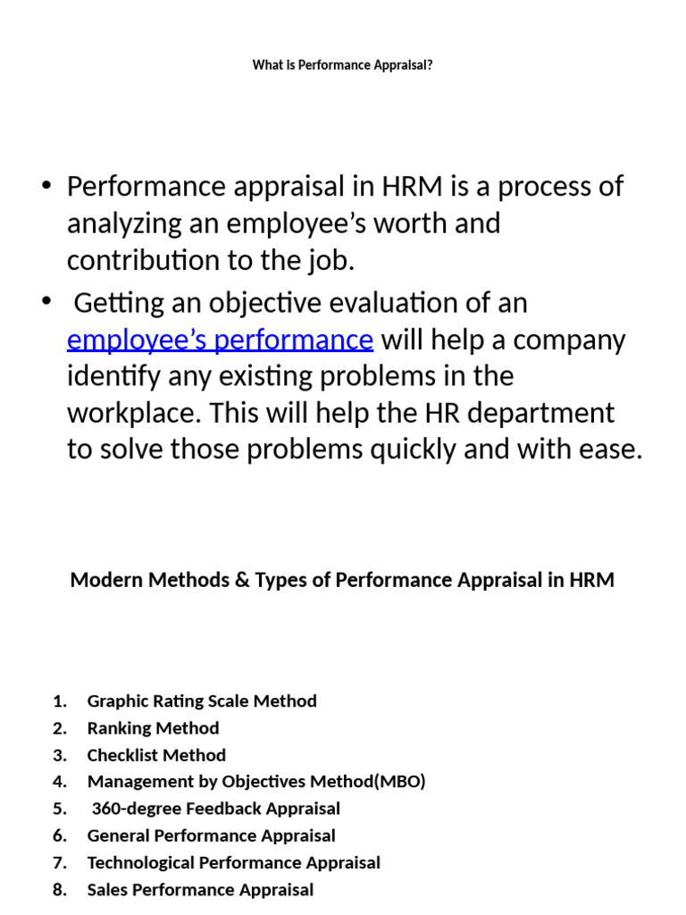 Performance Appraisal PPTs | PDF | Performance Appraisal | Human Resource Management