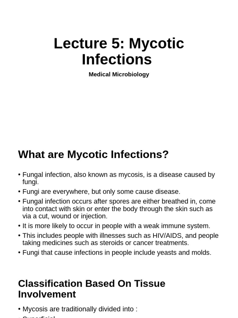 Mycotic Infections Overview | PDF | Immunology | Clinical Medicine