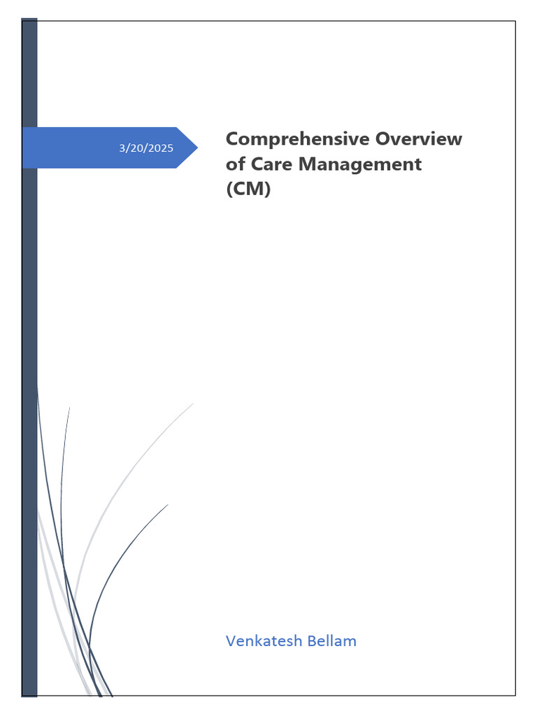 Overview of Care Management in Healthcare 1742634290 | PDF | Mental ...