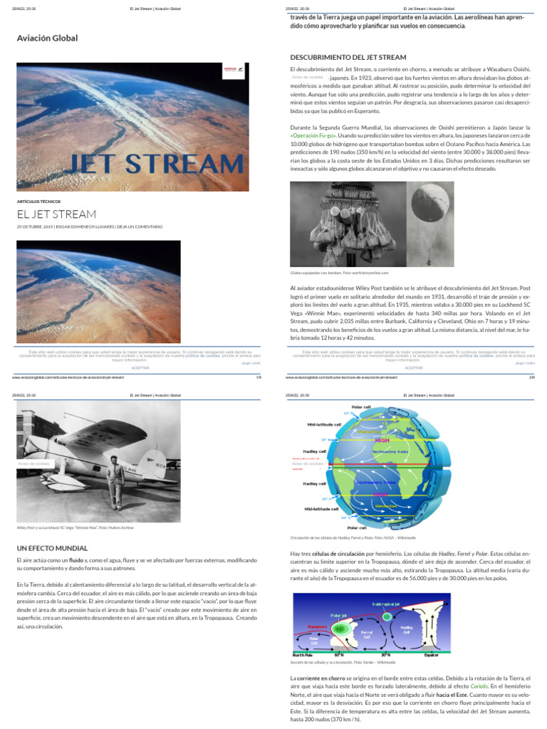 El Jet Stream y su impacto en aviación | PDF | Corriente en chorro ...