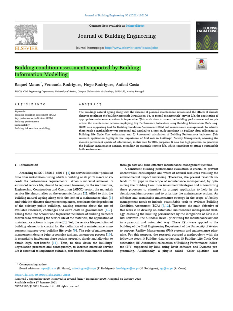 2021 - Raquel - Building Condition Assessment Supported by BIM (22!04 ...