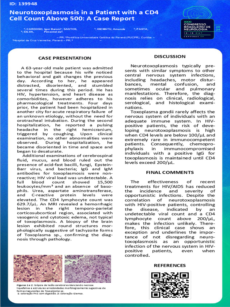 Eposter Neuro 2024 Relato de Caso - Versão Final! | PDF | Hiv | Medicine