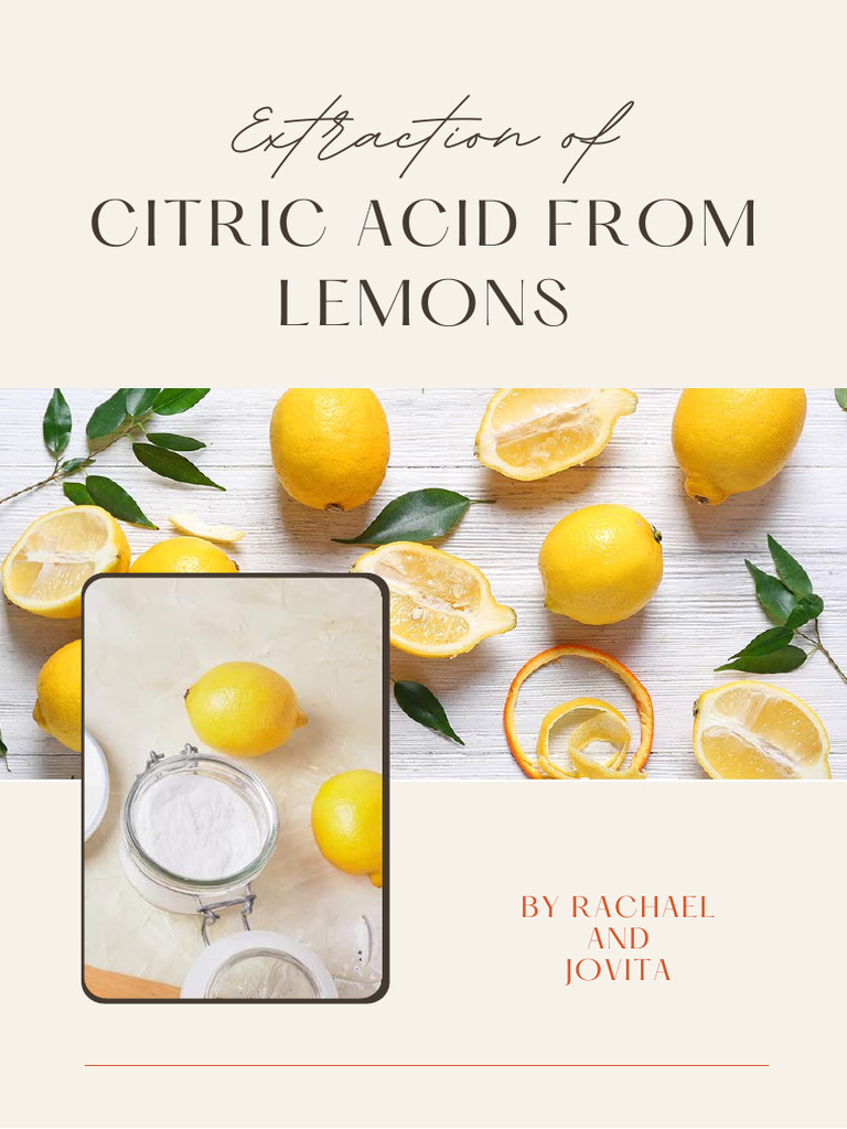 How To Extract Citric Acid | PDF | Lemon | Juice