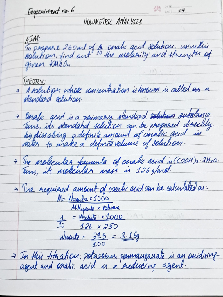 Chemistry Lab File Instructions | PDF