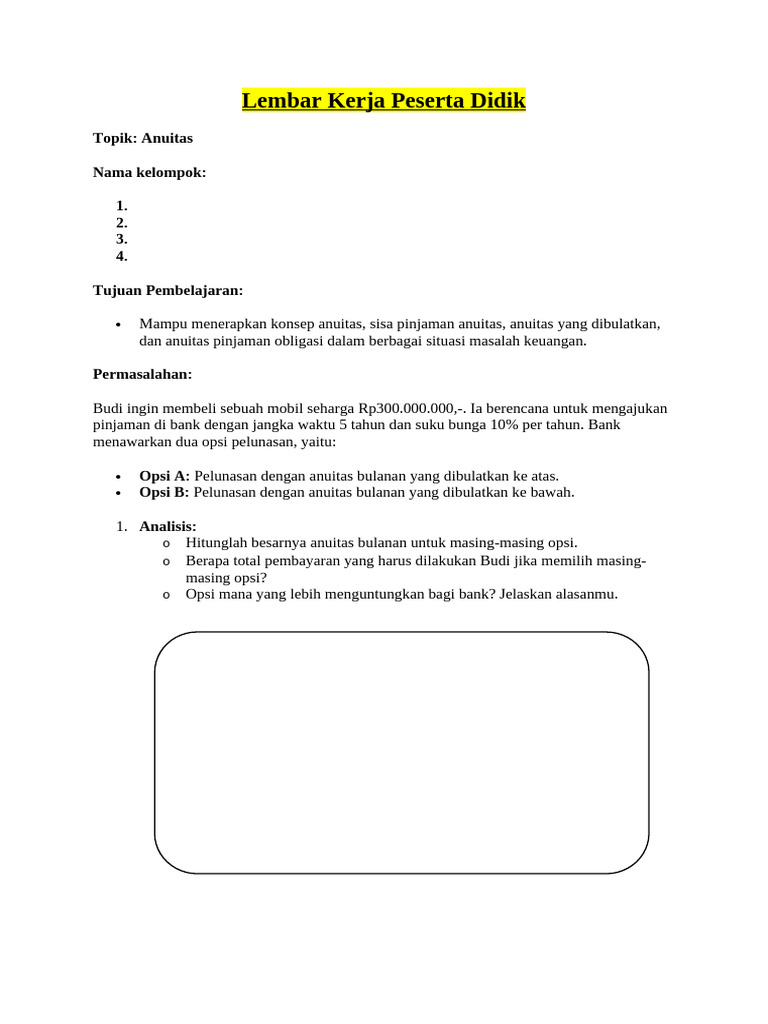 LKPD 5 Modul 1 | PDF