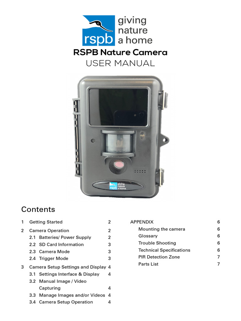 RSPB Nature Camera User Manual | PDF | Camera | Video