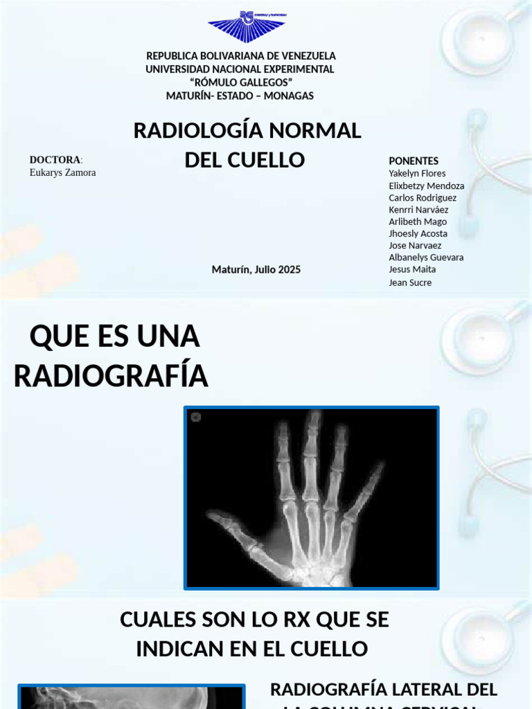 Radiografía Normal del Cuello | PDF | La columna vertebral | Sistema ...