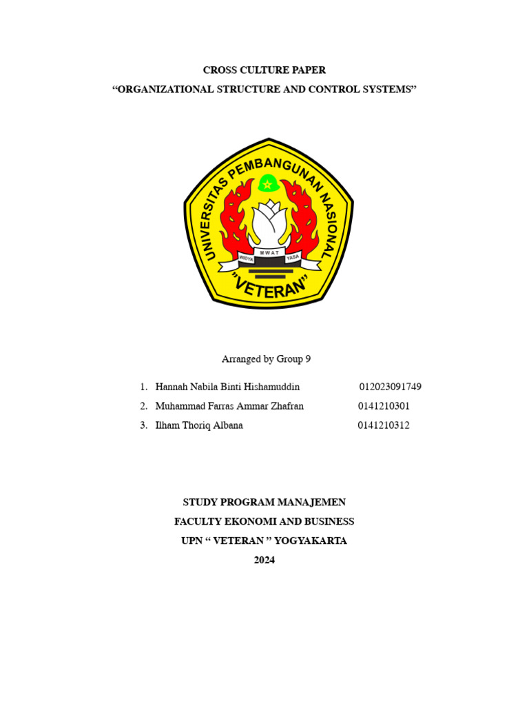 Group 9 Paper - Organizational Structure | PDF | Organizational ...
