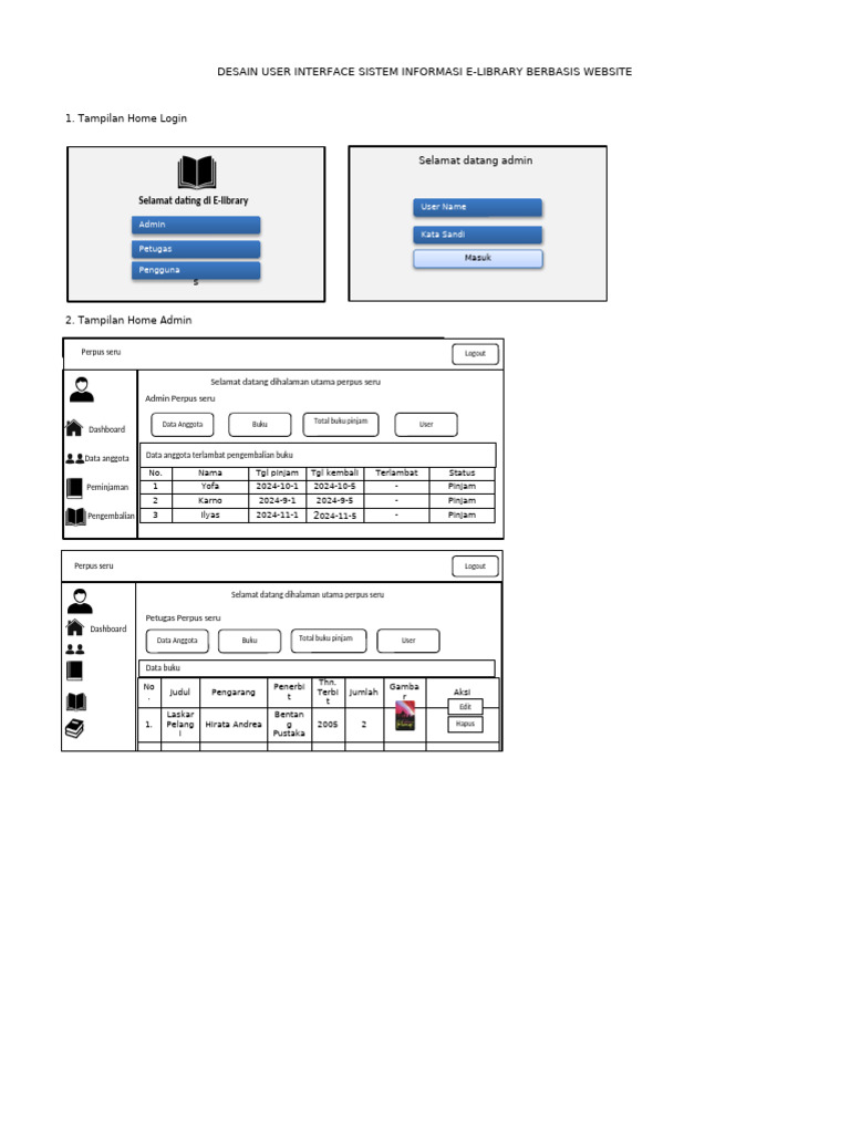 Desain User Interface Sistem Informasi e | PDF