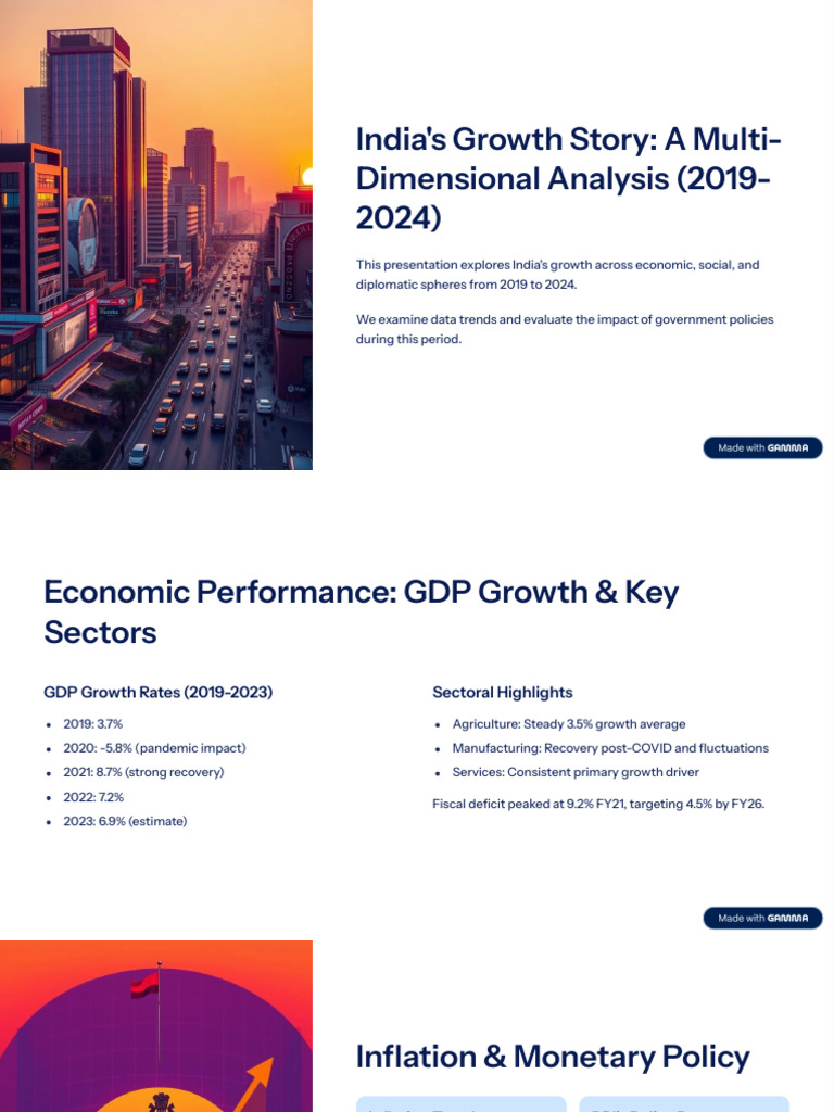 India's Growth Analysis 2019-2024 | PDF | Economic Growth | Infrastructure