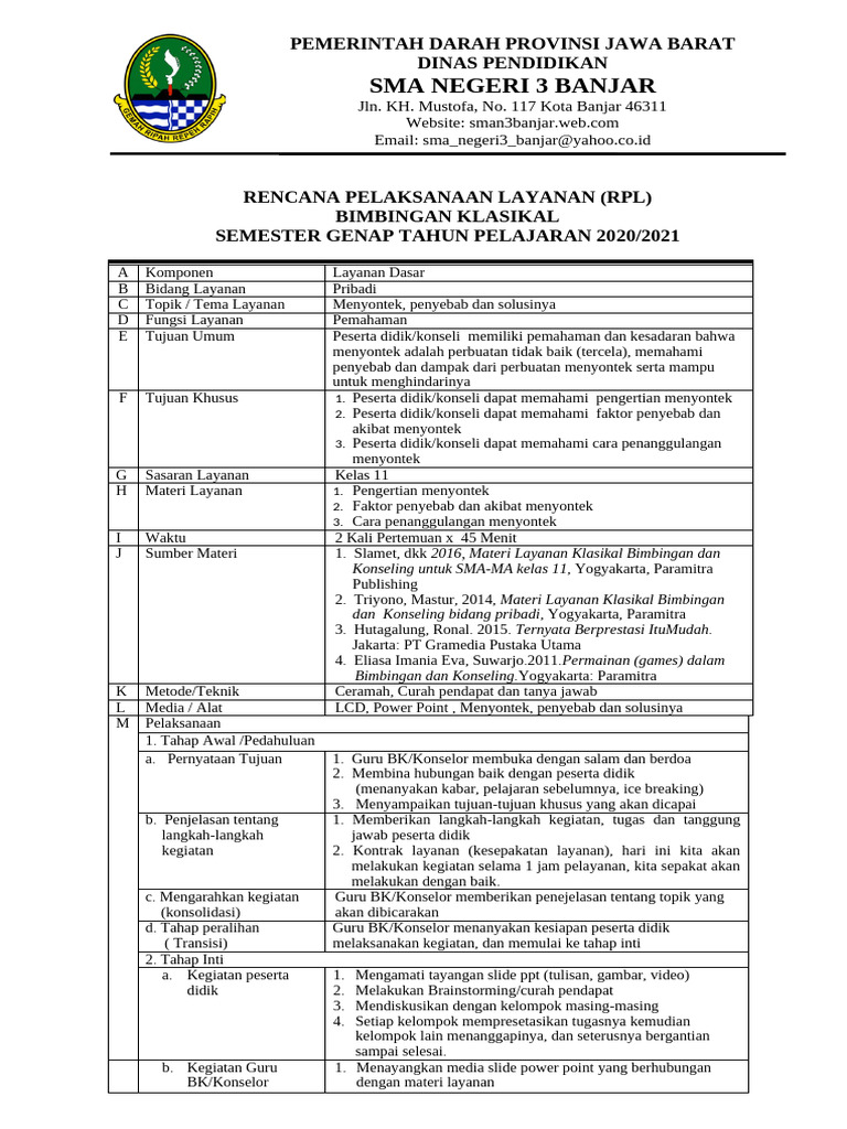 5. Rpl Menyontek, Penyebab Dan Solusinya(Genap) | PDF