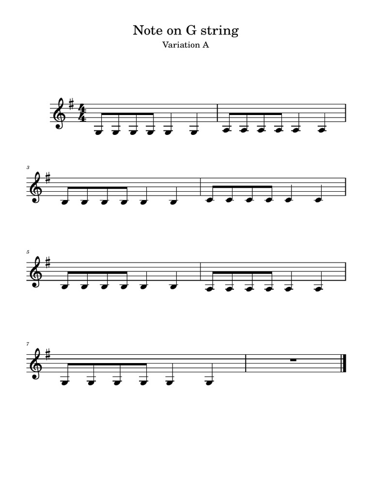 G String Notes Variation A | PDF