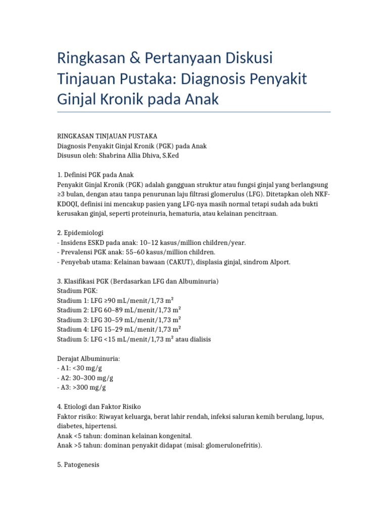 Ringkasan PGK Dan Pertanyaan Lengkap | PDF